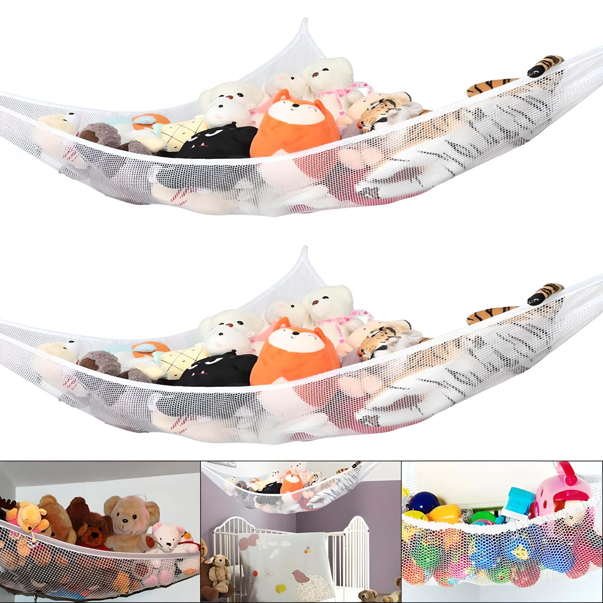 Jumbo Hanging Net for Stuffed Animals - Stylish Toy Storage | Declutte